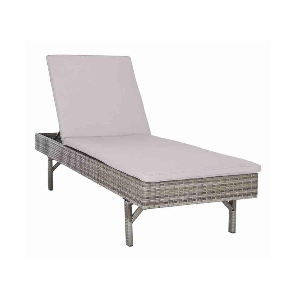 Click here for Augusta Home Cam Sunlounger - Grey prices