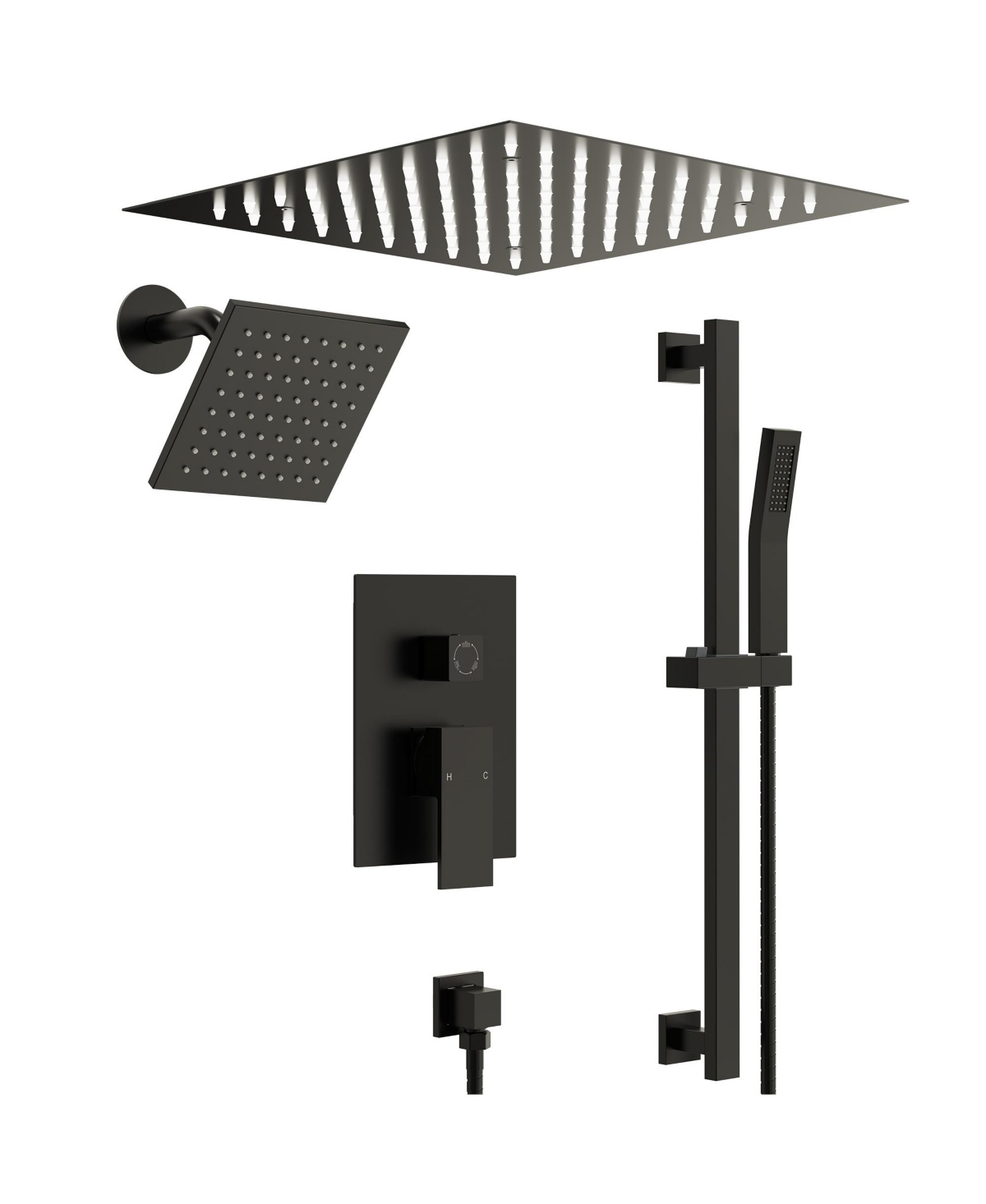 Click here for Everstrein Celling Mounted 12 in. Rainfall Led Sho... prices