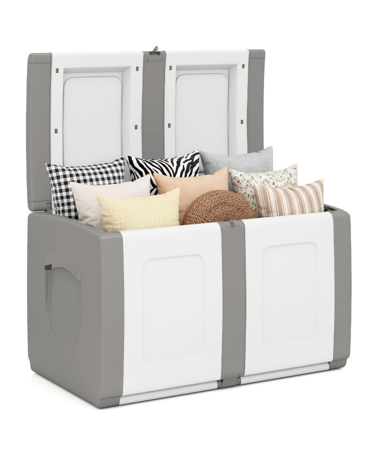 Click here for Gymax Deck Box Patio Container w/ Lockable Lid Wea... prices
