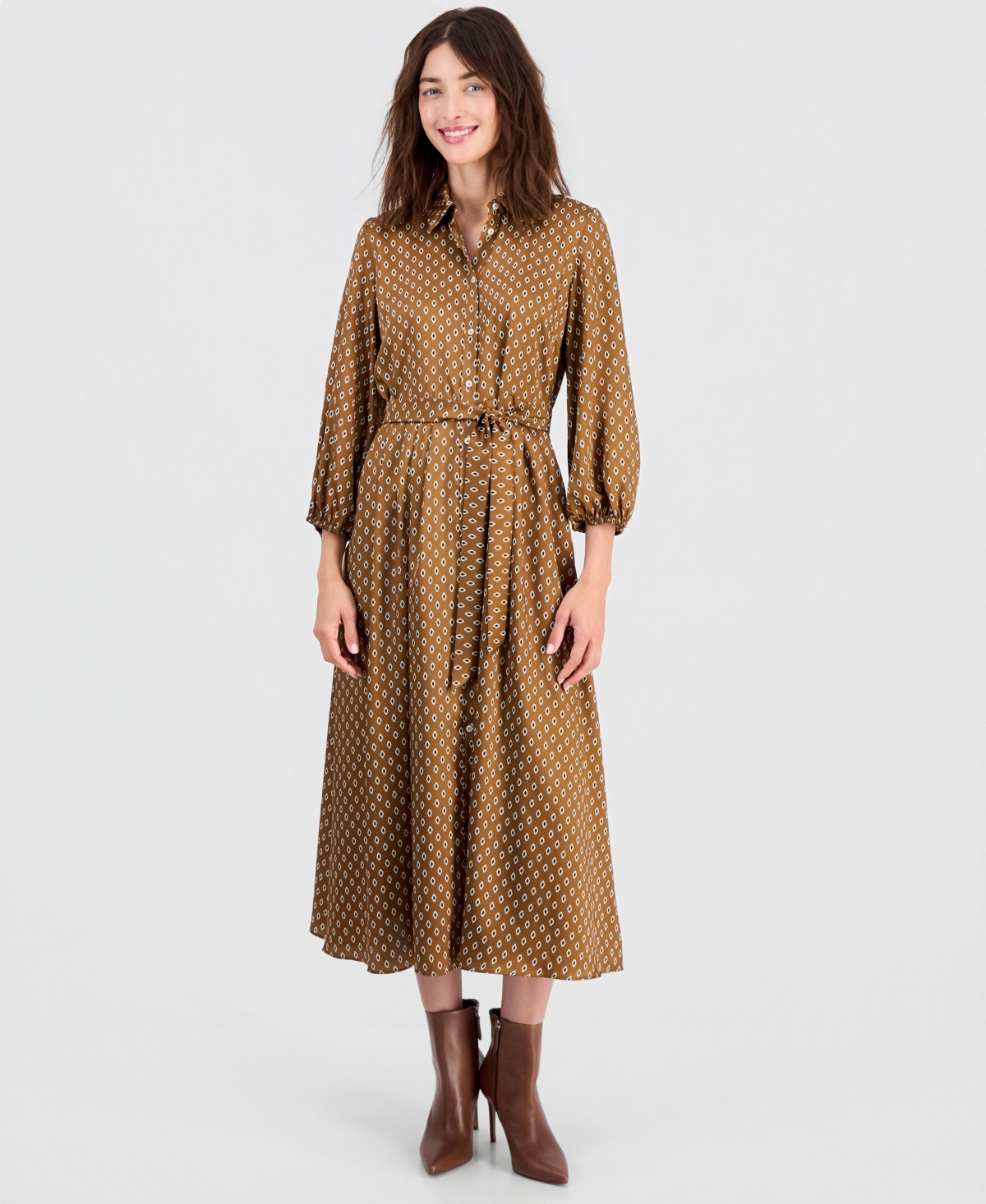 Click here for Emme Marella Womens Emmpasso Printed A-Line Midi S... prices
