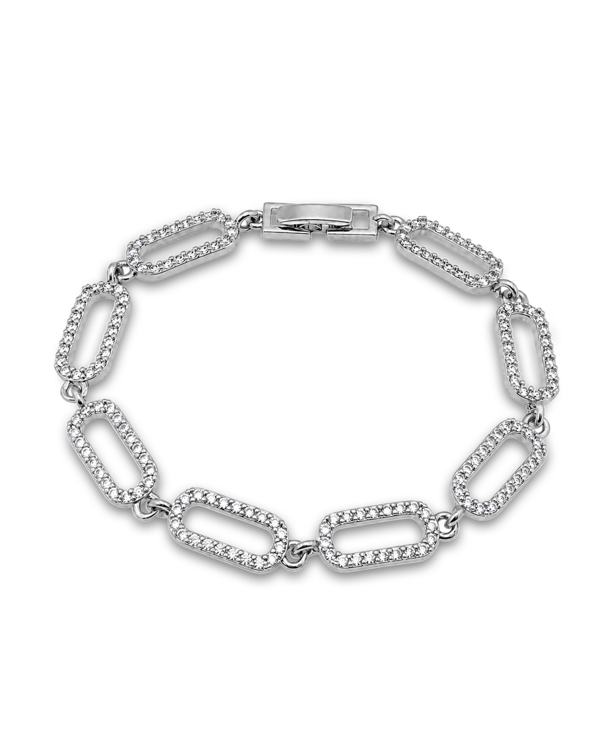Click here for Macys Pave Cubic Zirconia Paperclip Style Chain Li... prices