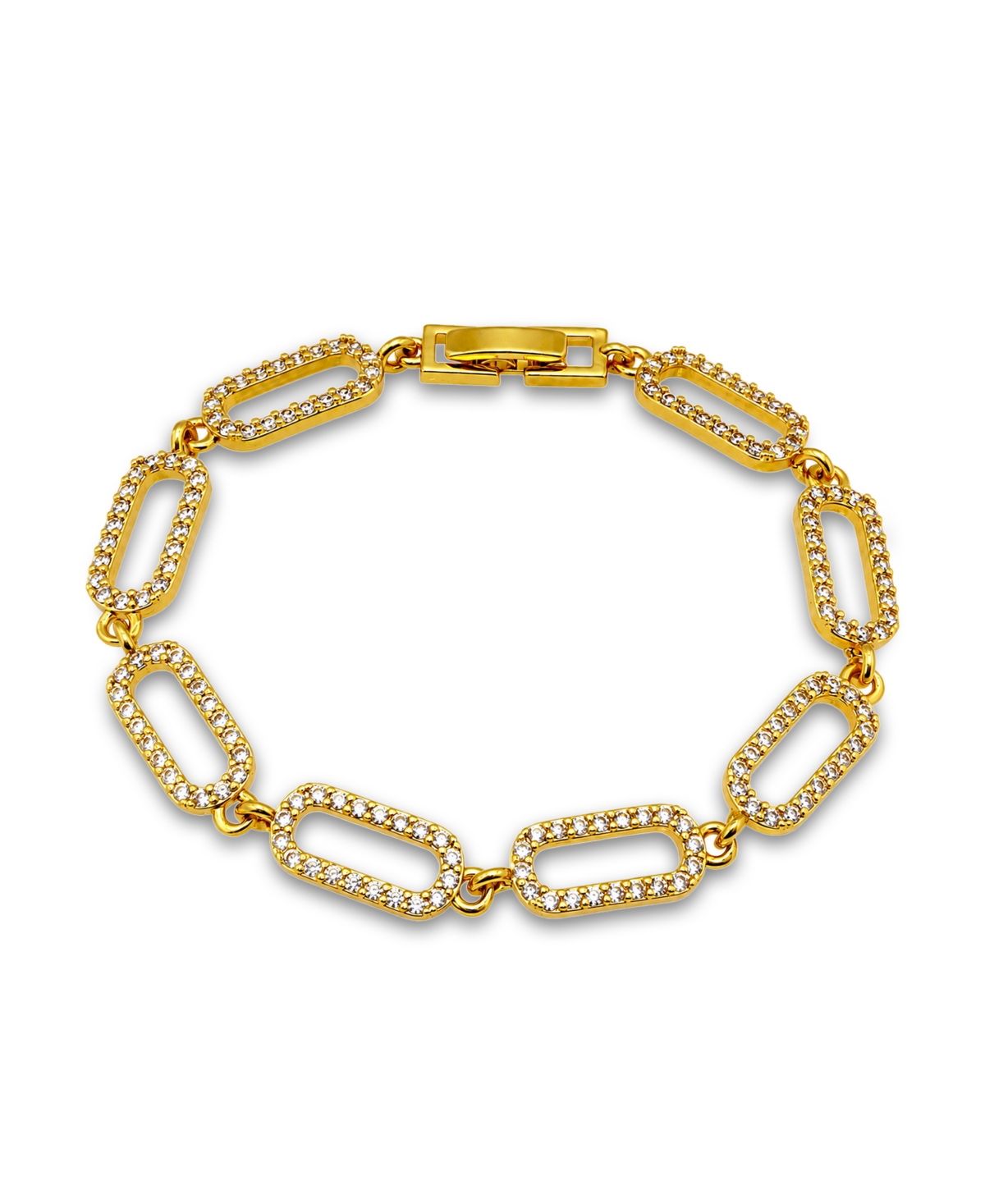 Click here for Macys Pave Cubic Zirconia Paperclip Style Chain Li... prices
