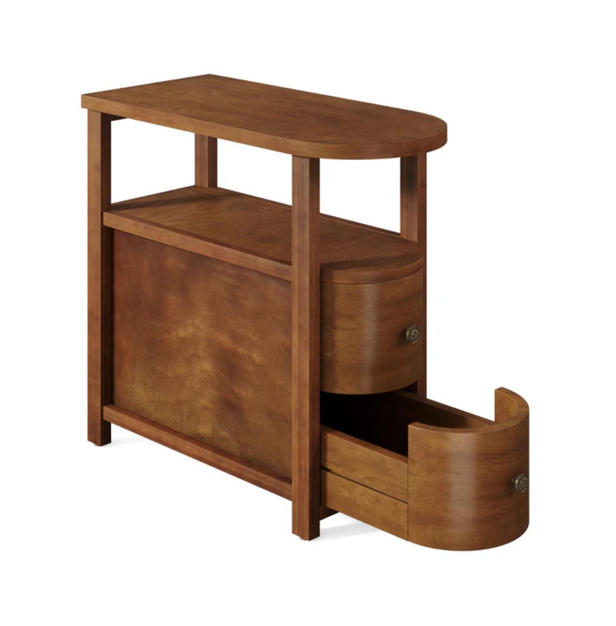 Click here for Slickblue 2-Drawer Wooden End Table with Open Stor... prices