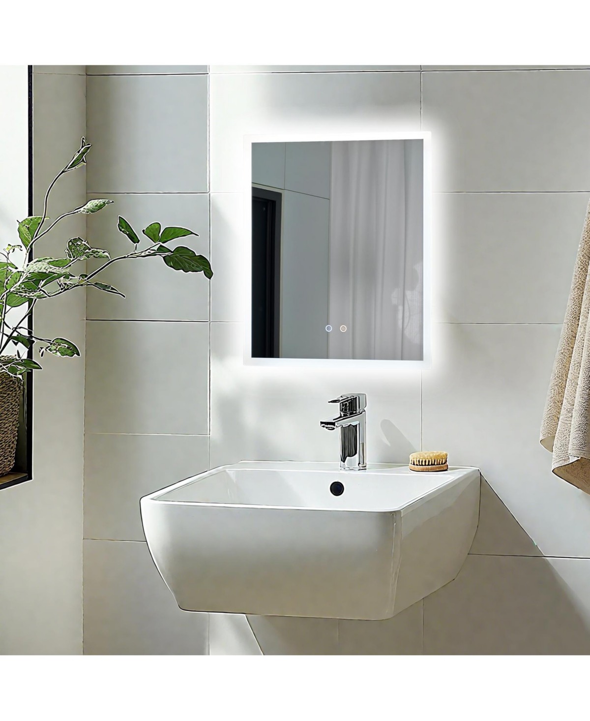 Click here for Luvodi 16 x 20 Rectangular Wall Mirror Anti-Fog Le... prices