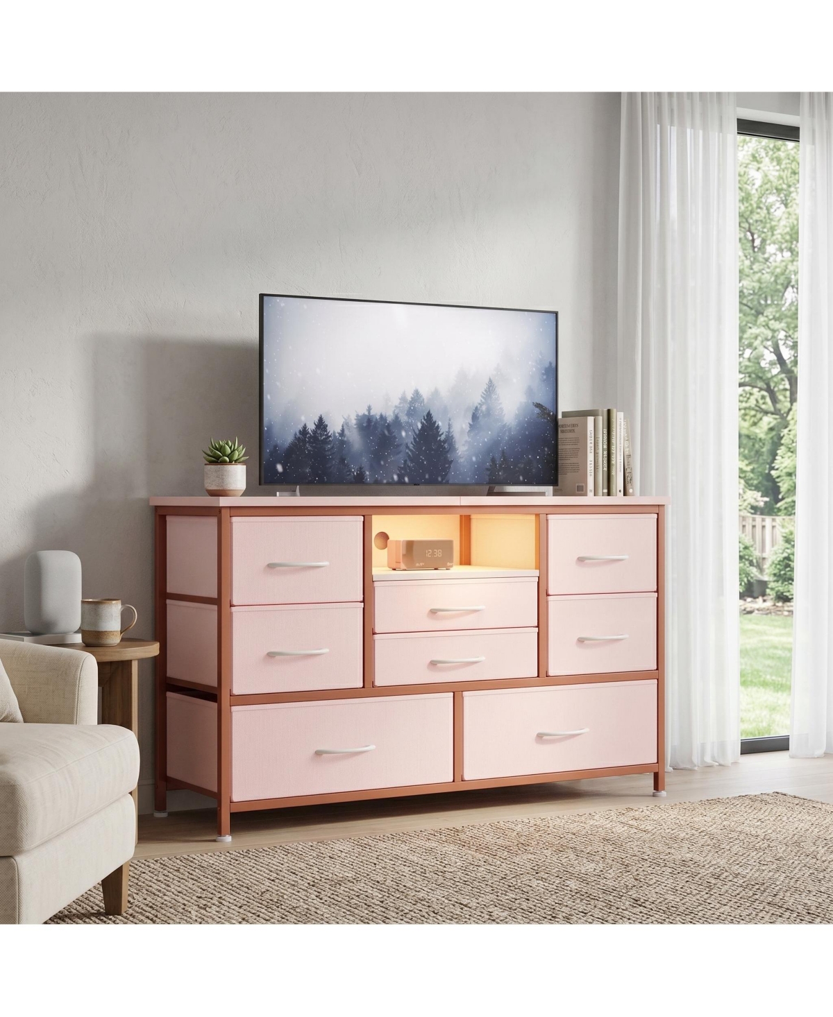 Click here for homfan Modern Tv Stand Dresser with Led Lighting a... prices