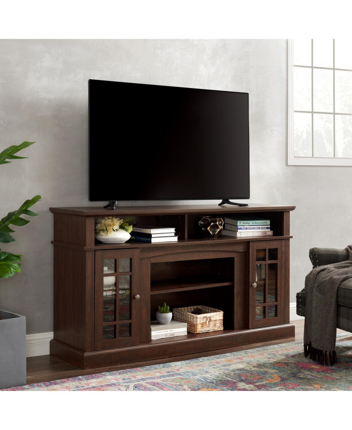 Click here for Rainsken Farmhouse Wood Tv Stand  with Open and Cl... prices