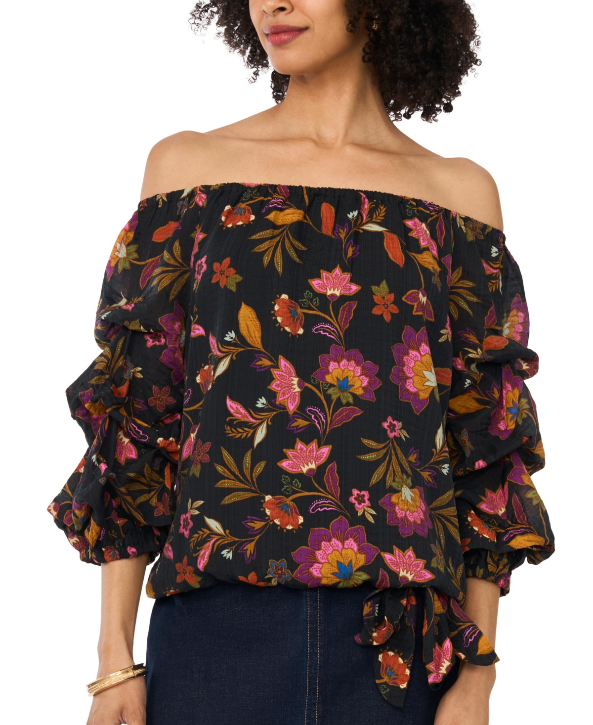 Click here for Vince Camuto Womens Off-The-Shoulder Bubble-Sleeve... prices