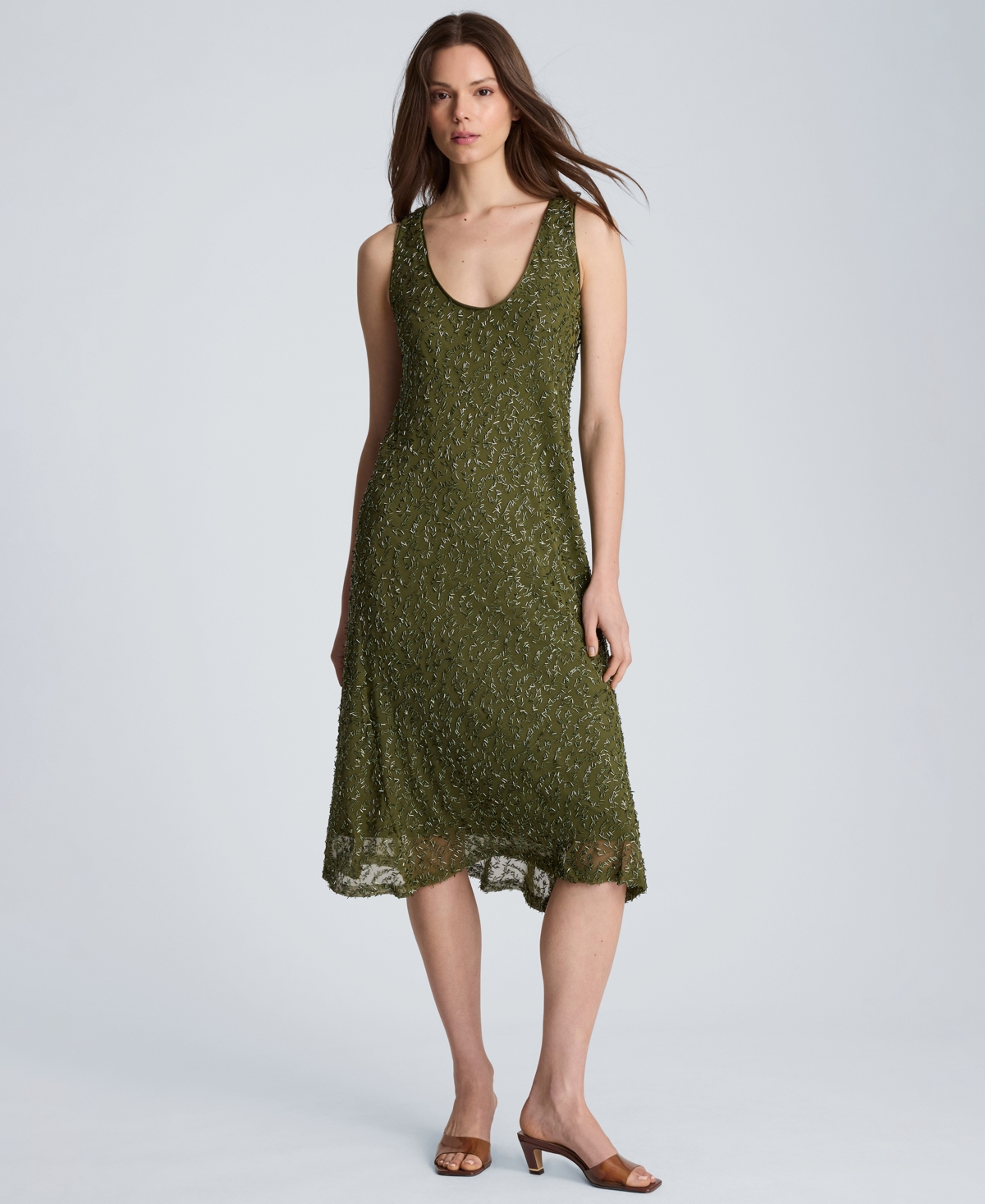 Click here for Kenneth Cole Womens Bias Scoop Neck Long Slip Dres... prices