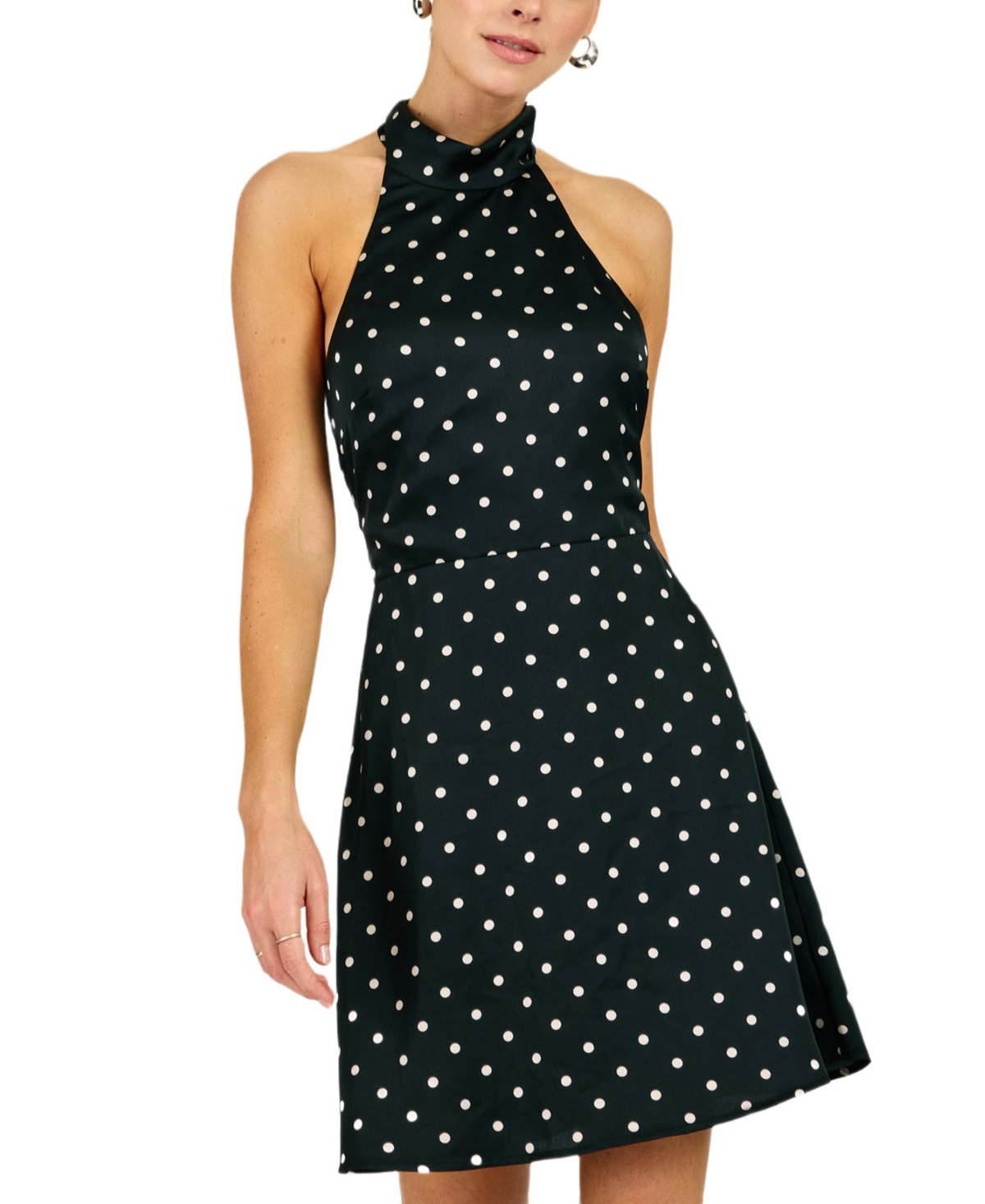 Click here for Line & Dot Womens Sophie Polka Dot Halter Neck Min... prices