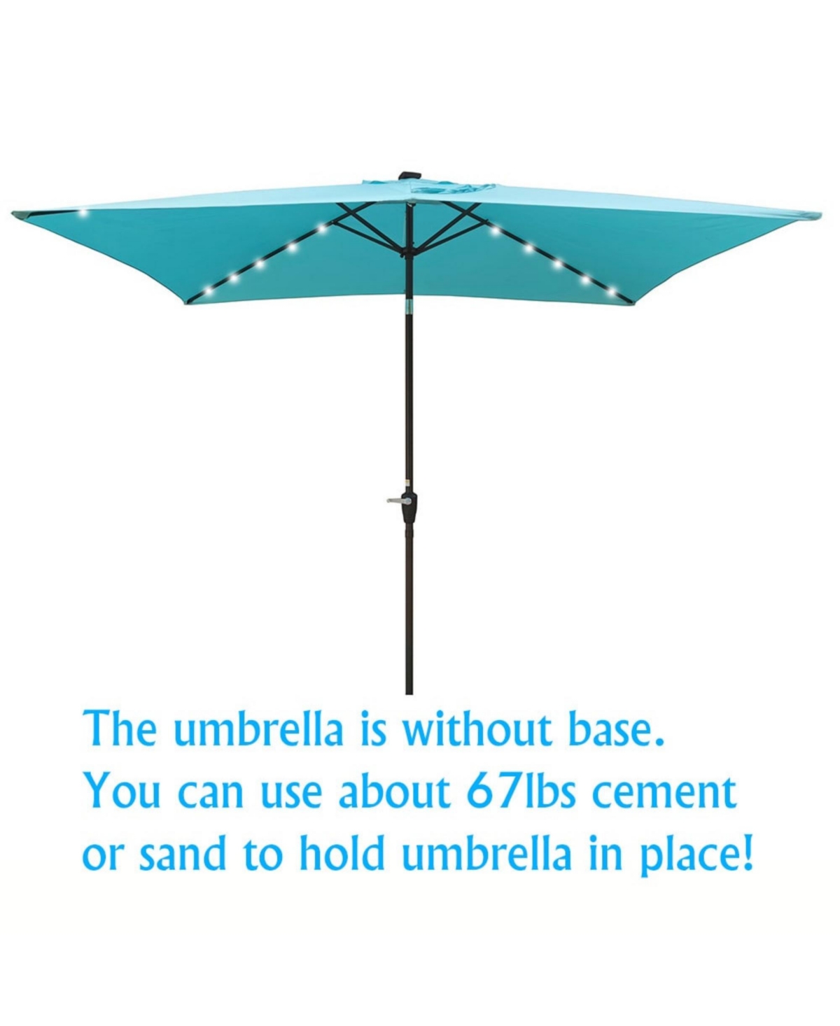 Click here for Yiortwo 10 x 6.5 Ft Solar Led Patio Umbrella with... prices