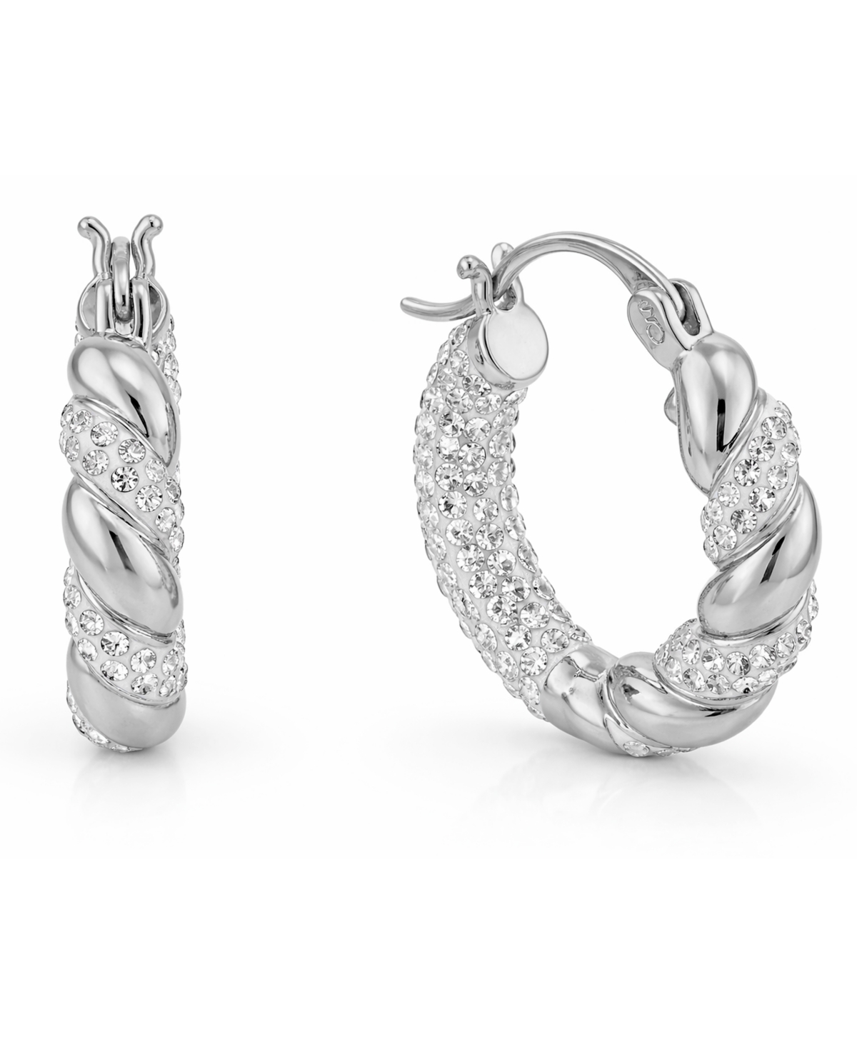Click here for And Now This Clear Crystal Click Top Hoop Earrings... prices