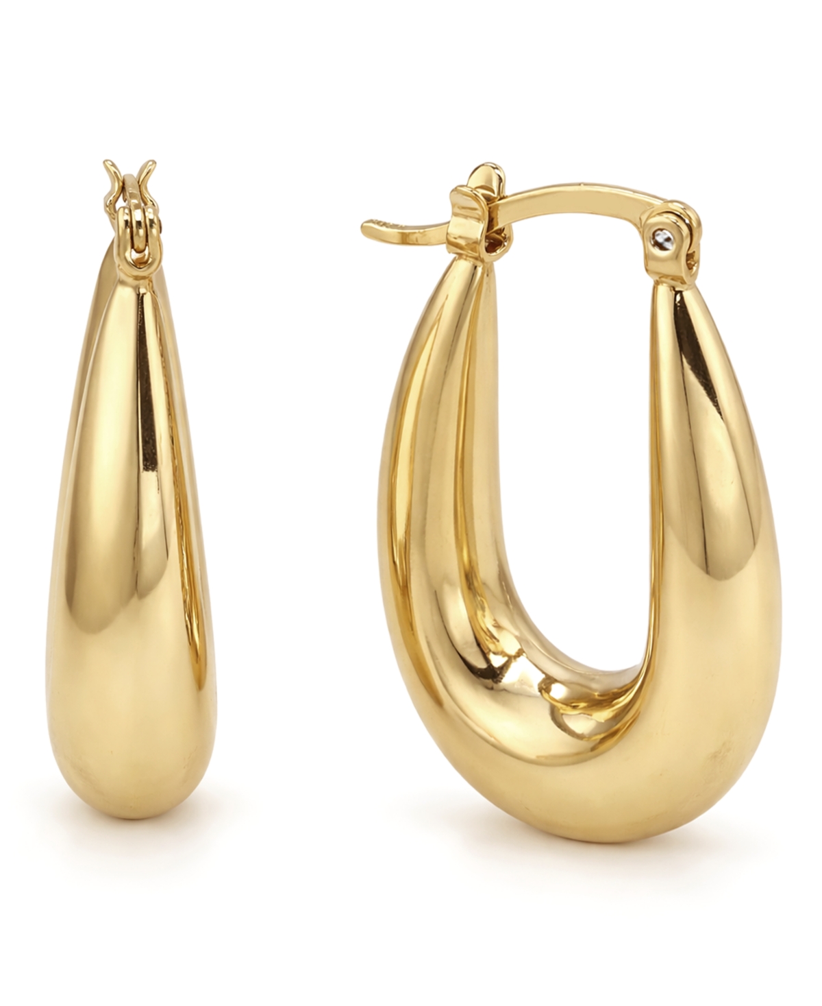 Click here for And Now This Puff Click Top Hoop Earrings - Gold prices