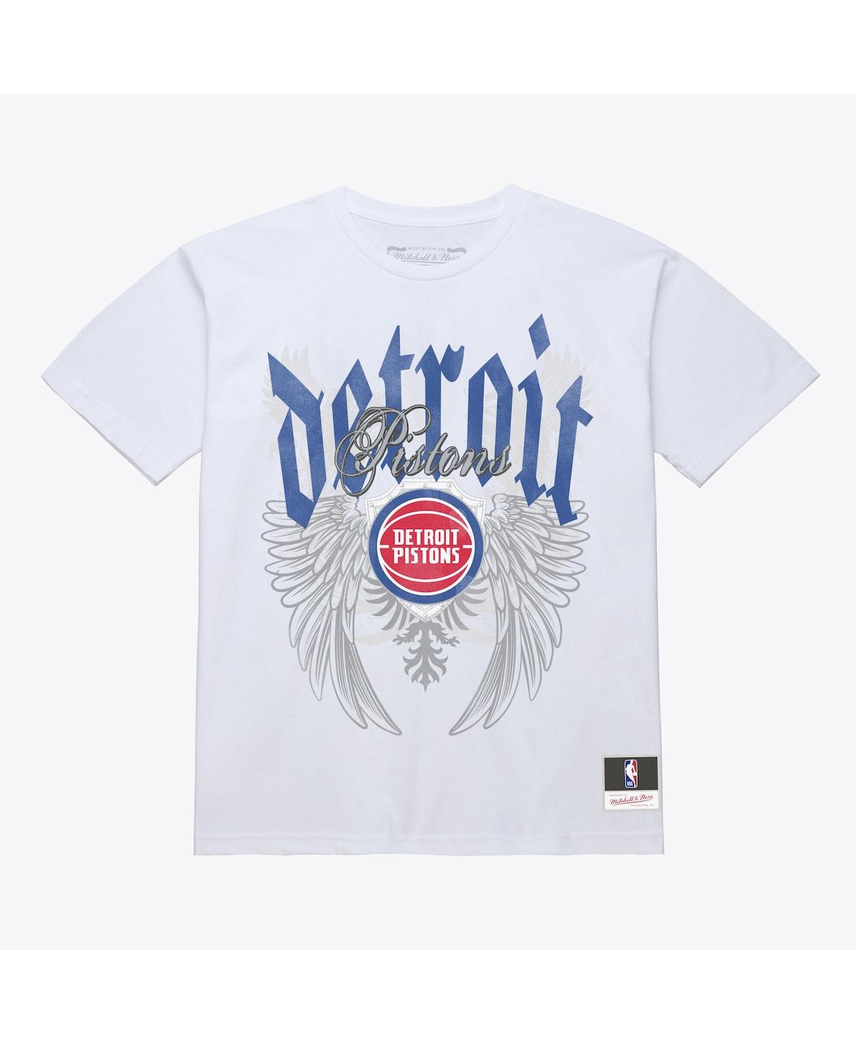 Click here for Mitchell & Ness Mens White Detroit Pistons Old Eng... prices