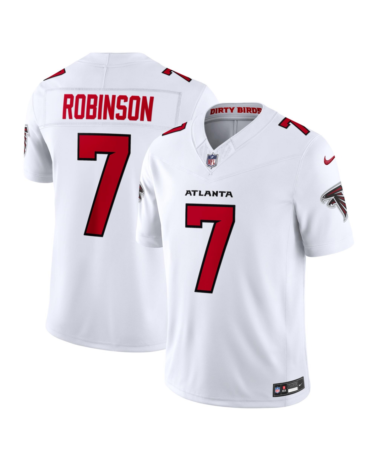 Click here for Nike Mens Bijan Robinson White Atlanta Falcons Vap... prices