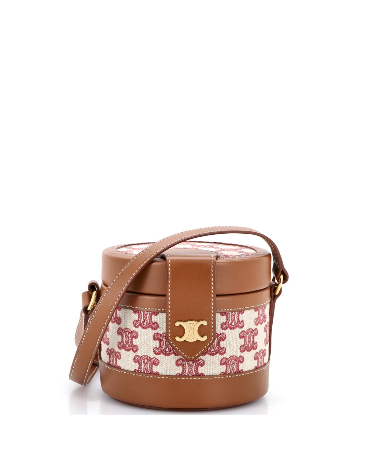 Click here for Pre-Owned Celine Small Tambour Bag Triomphe Canvas... prices
