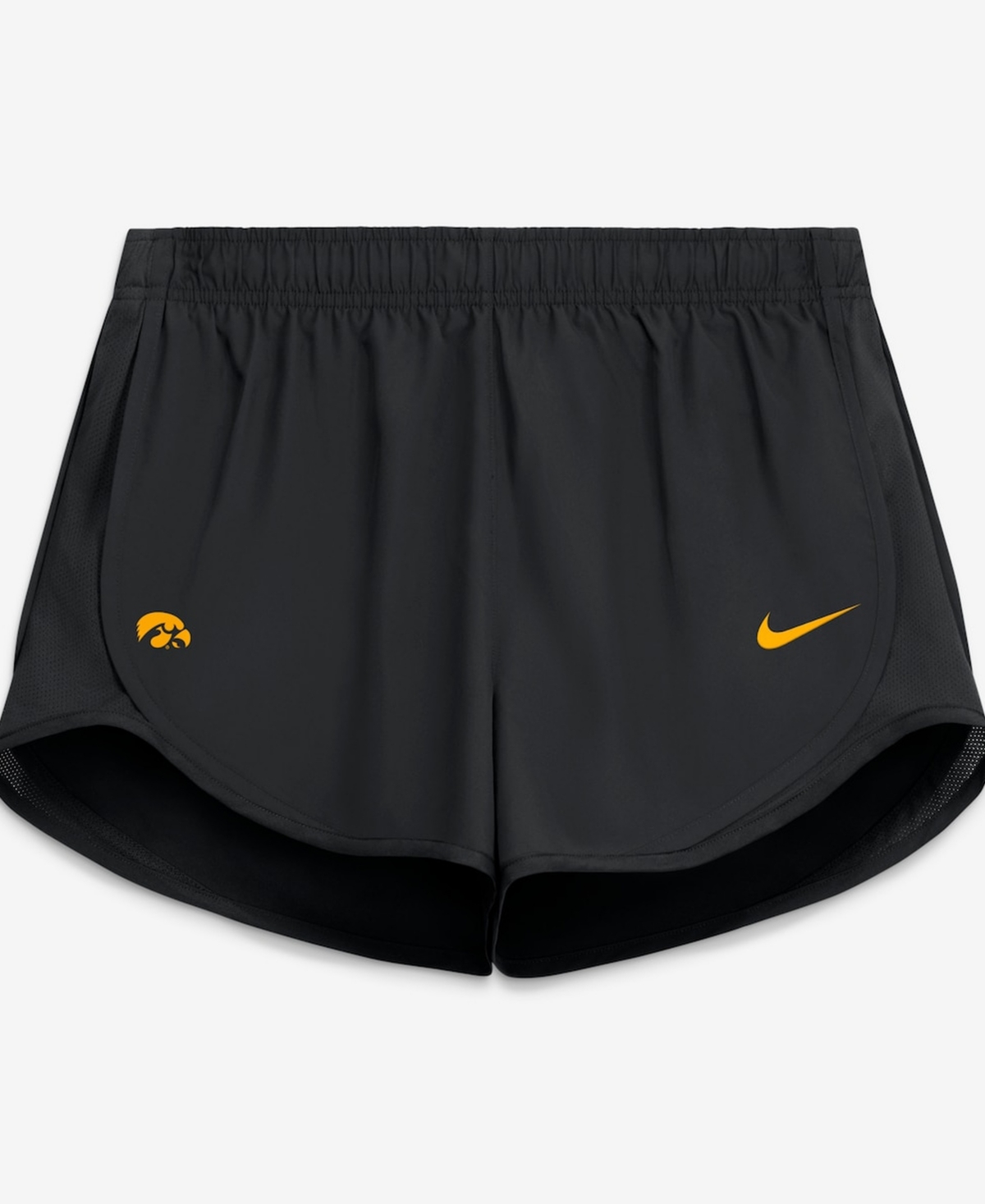Click here for Nike Womens Black Iowa Hawkeyes Tempo Mid-Rise Dri... prices
