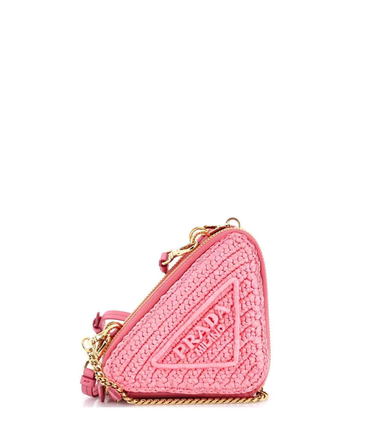 Click here for Pre-Owned Prada Mini Triangle Logo Zip Around Shou... prices