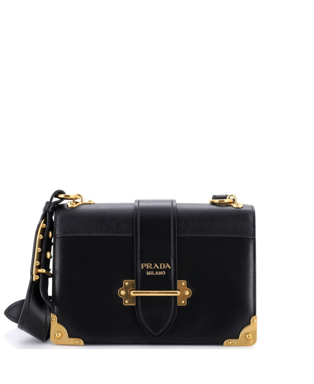 Click here for Pre-Owned Prada Large Cahier Crossbody Bag Leather... prices