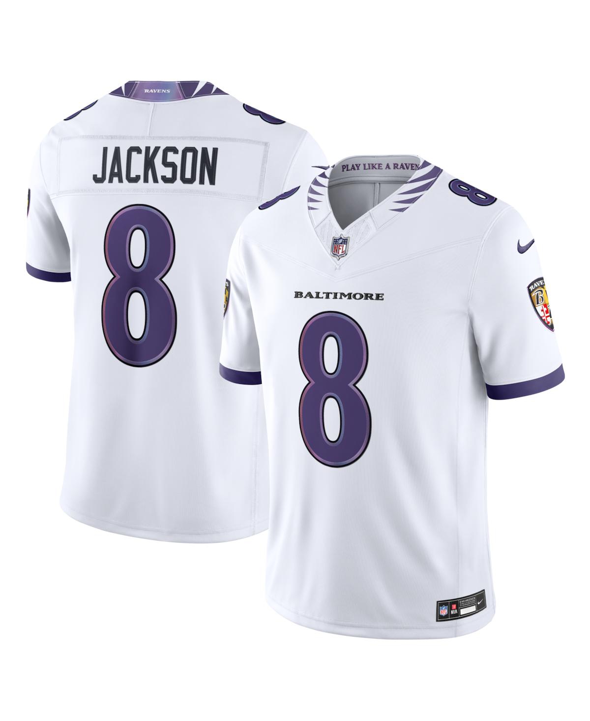 Click here for Nike Mens Lamar Jackson White Baltimore Ravens Vap... prices