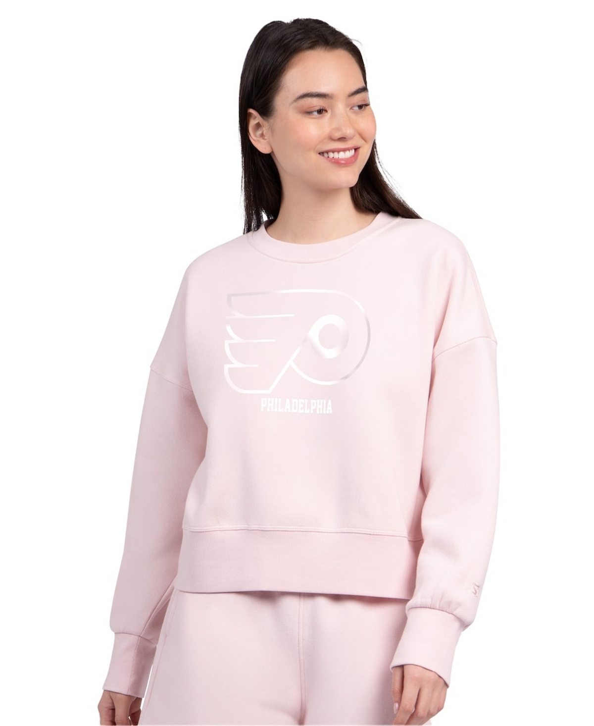 Click here for Starter Womens Pink Philadelphia Flyers Boxy Cropp... prices