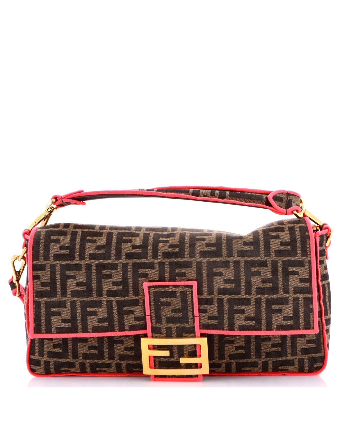 Click here for Pre-Owned Fendi Large Baguette Nm Bag Zucca Canvas... prices