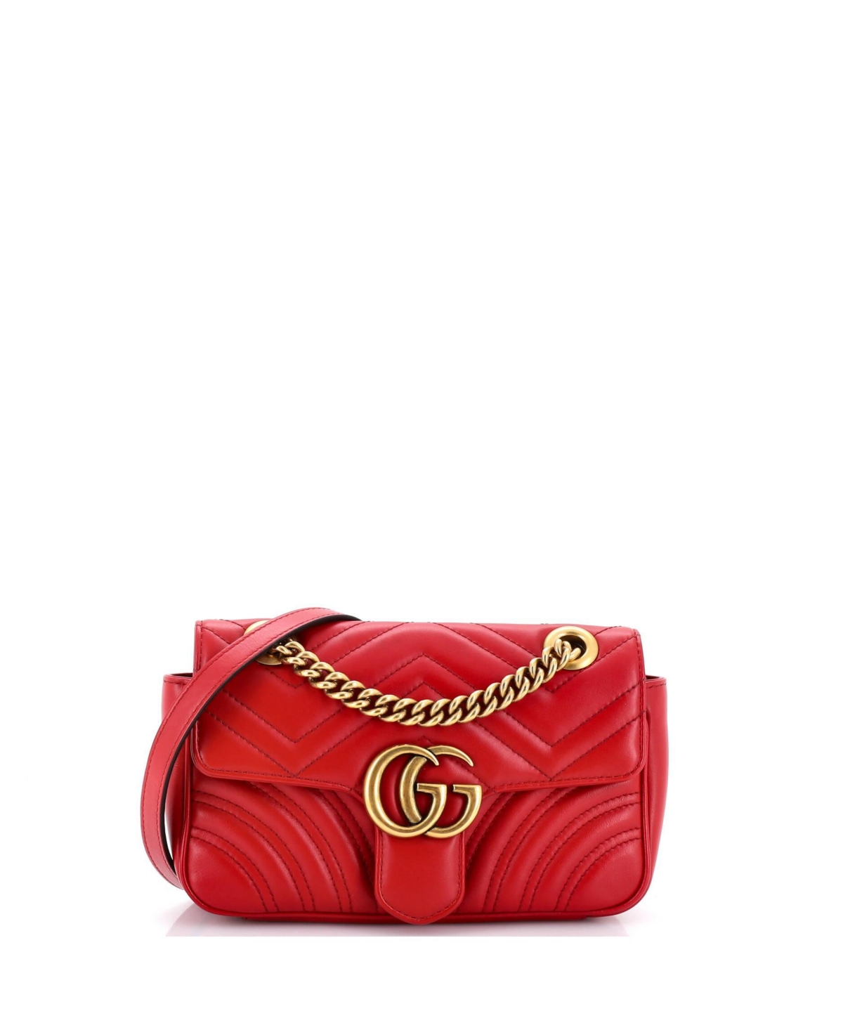 Click here for Pre-Owned Gucci Mini Gg Marmont Flap Bag Matelasse... prices