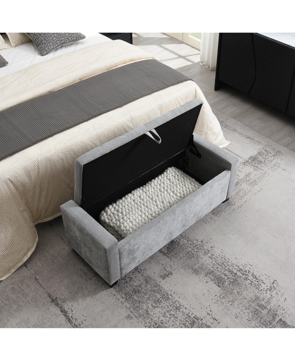 Click here for Flynama 48 Button-Tufted Storage Ottoman  350 lbs... prices