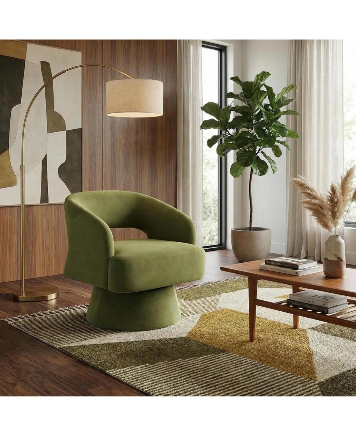 Click here for gaomon Swivel Accent Chair  360degree(s) Velvet Mo... prices
