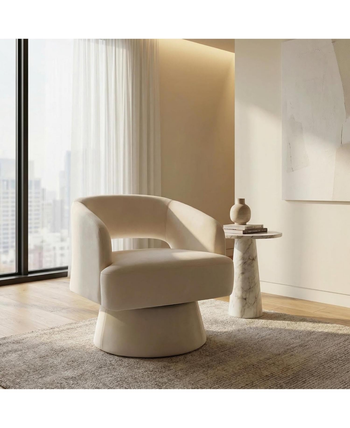 Click here for gaomon Swivel Accent Chair  360degree(s) Velvet Mo... prices