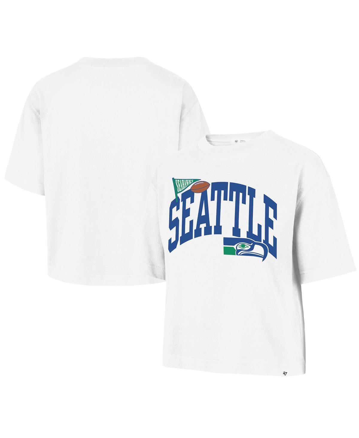 Click here for 47 Brand Womens White Seattle Seahawks Reed City T... prices