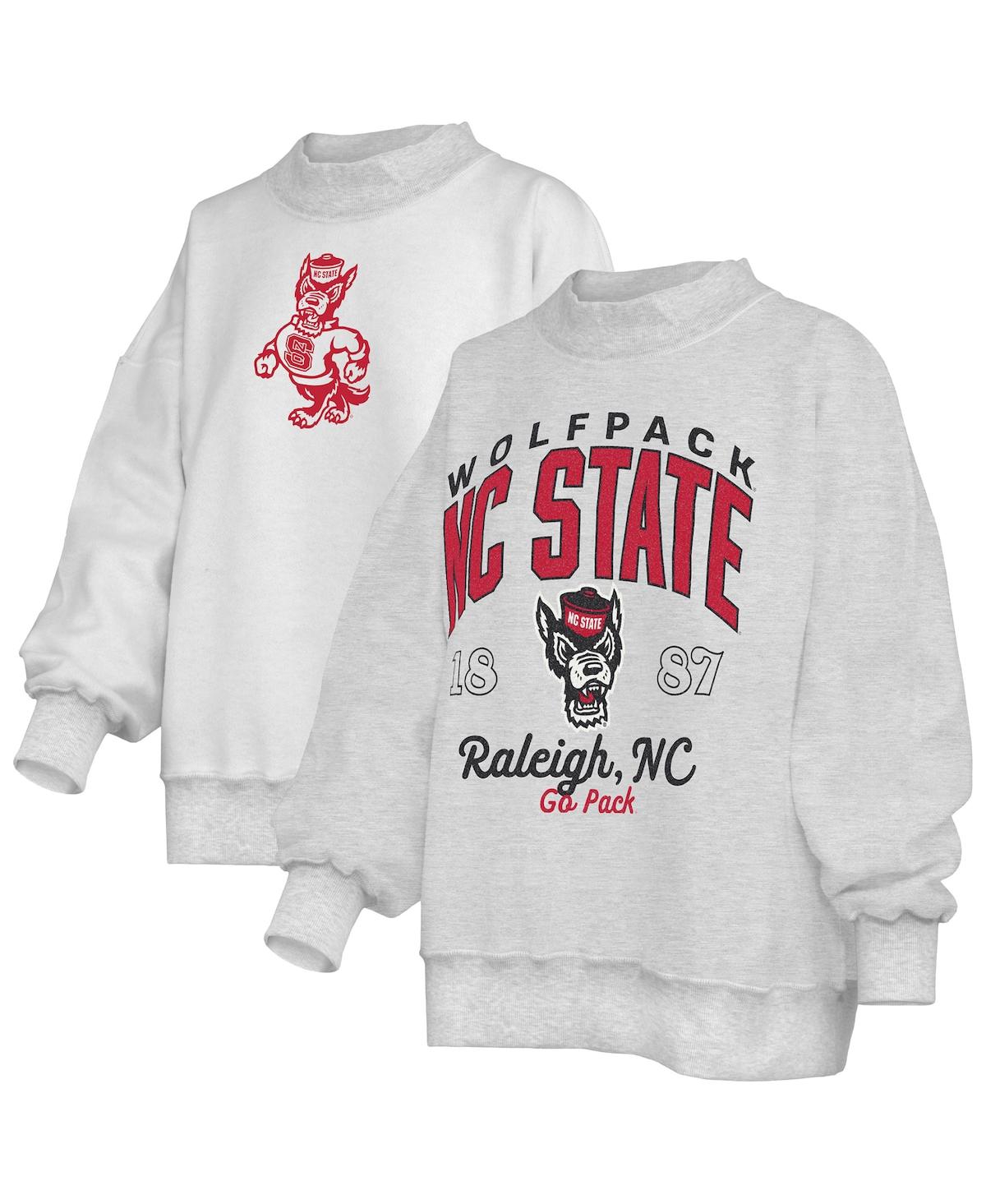 Click here for Pressbox Womens Heather Gray Nc State Wolfpack Rev... prices