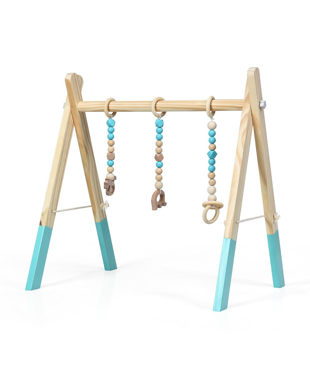 Click here for Costway Toddler Wooden Gym with 3 Wooden Teething... prices