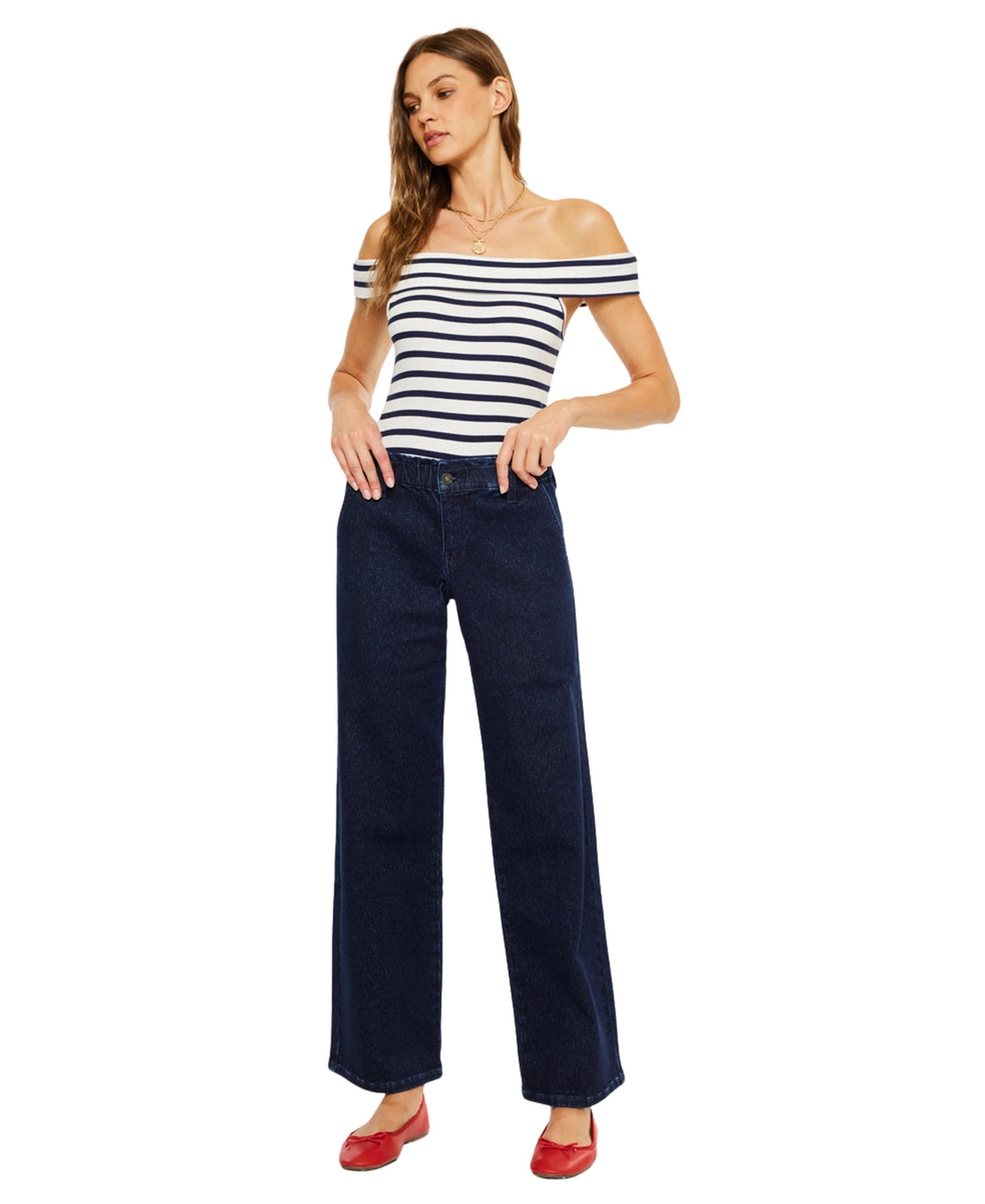 Click here for KanCan Womens Usa Kayla High Rise Wide Leg Trouser... prices