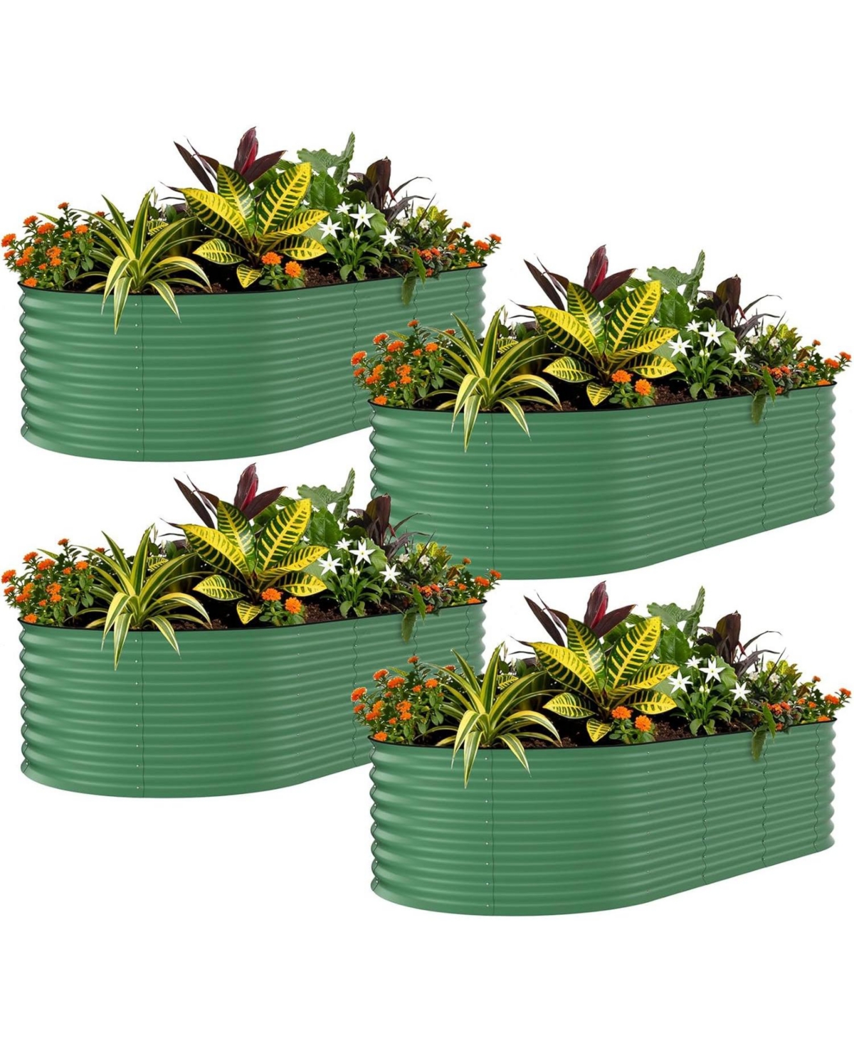 Click here for Xo 4 Pack Galvanized Raised Garden Beds 8x2x1.5 ft... prices