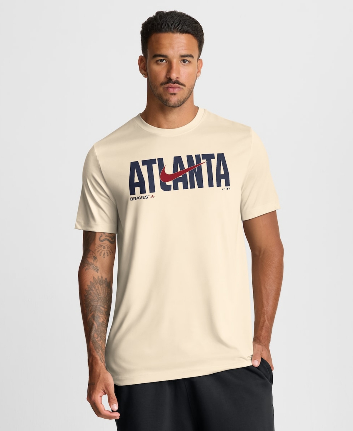 Click here for Nike Mens Cream Atlanta Braves Swoosh Legend Dri-f... prices