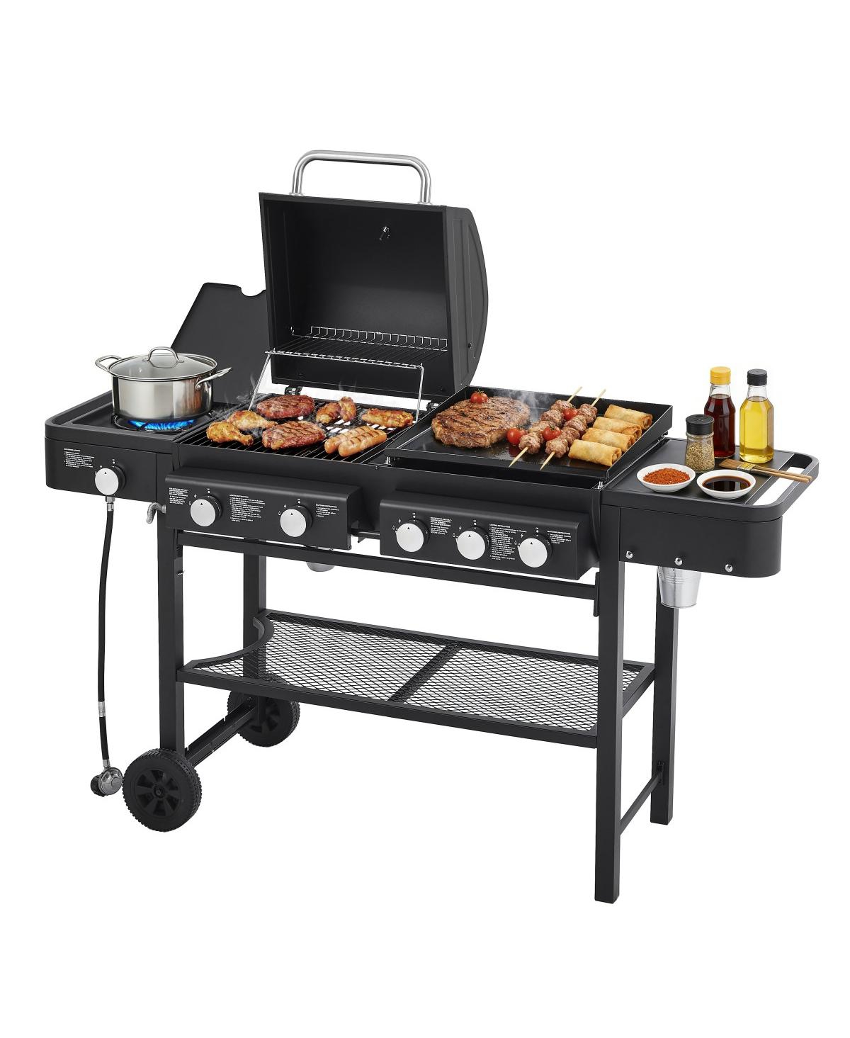 Click here for Asagikoiai 5 Burner Propane Gas Grill and Griddle... prices