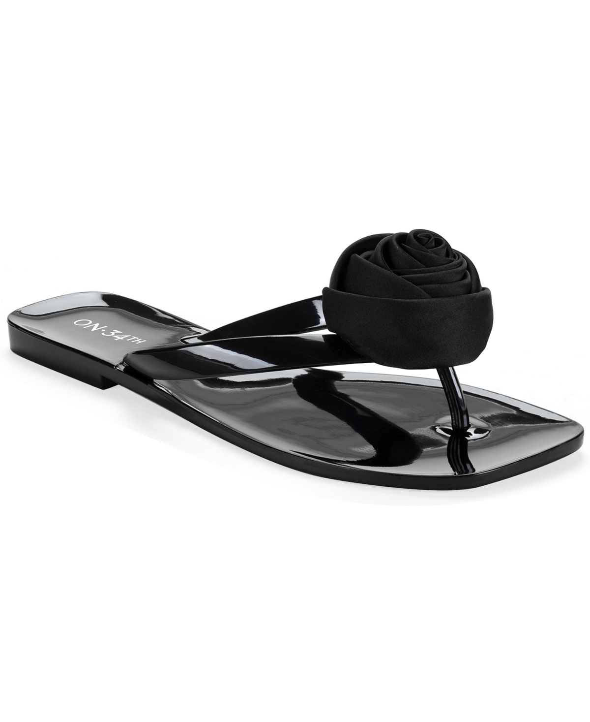 Click here for On 34th Womens Ruusu Flower Jelly Thong Sandals  M... prices