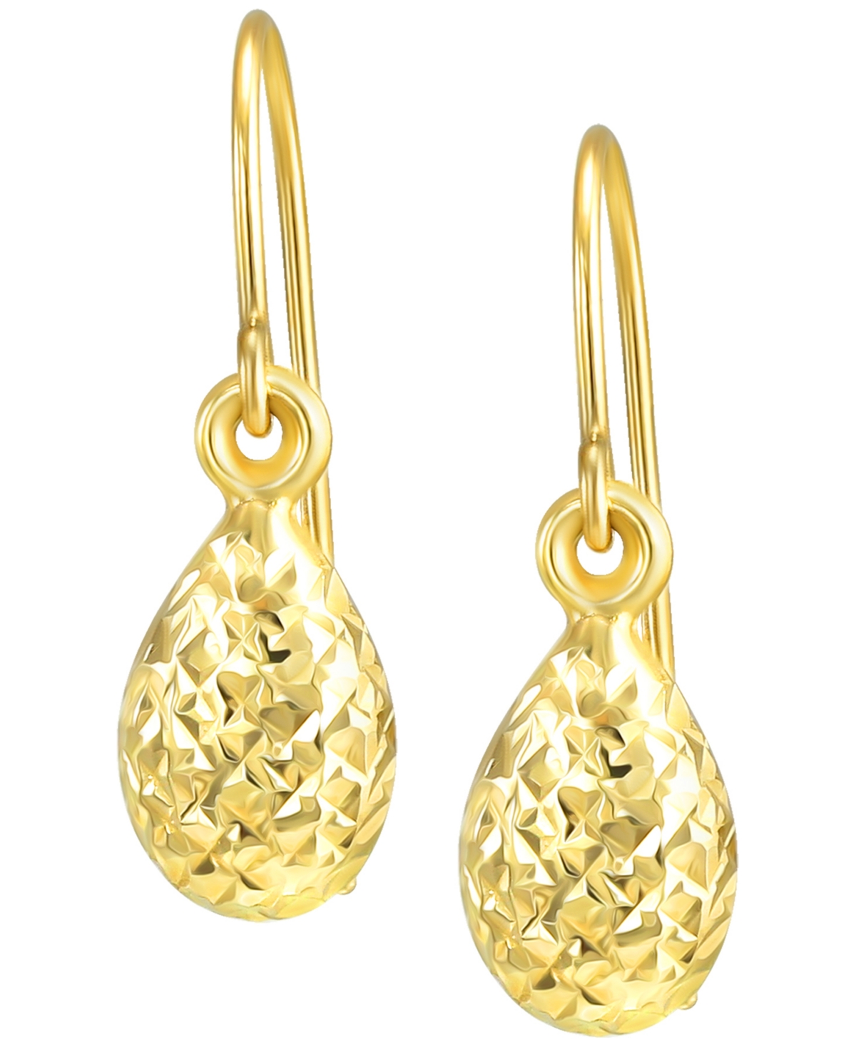 Click here for Macys Crystal-Cut Teardrop Dangle Earrings in 10k... prices