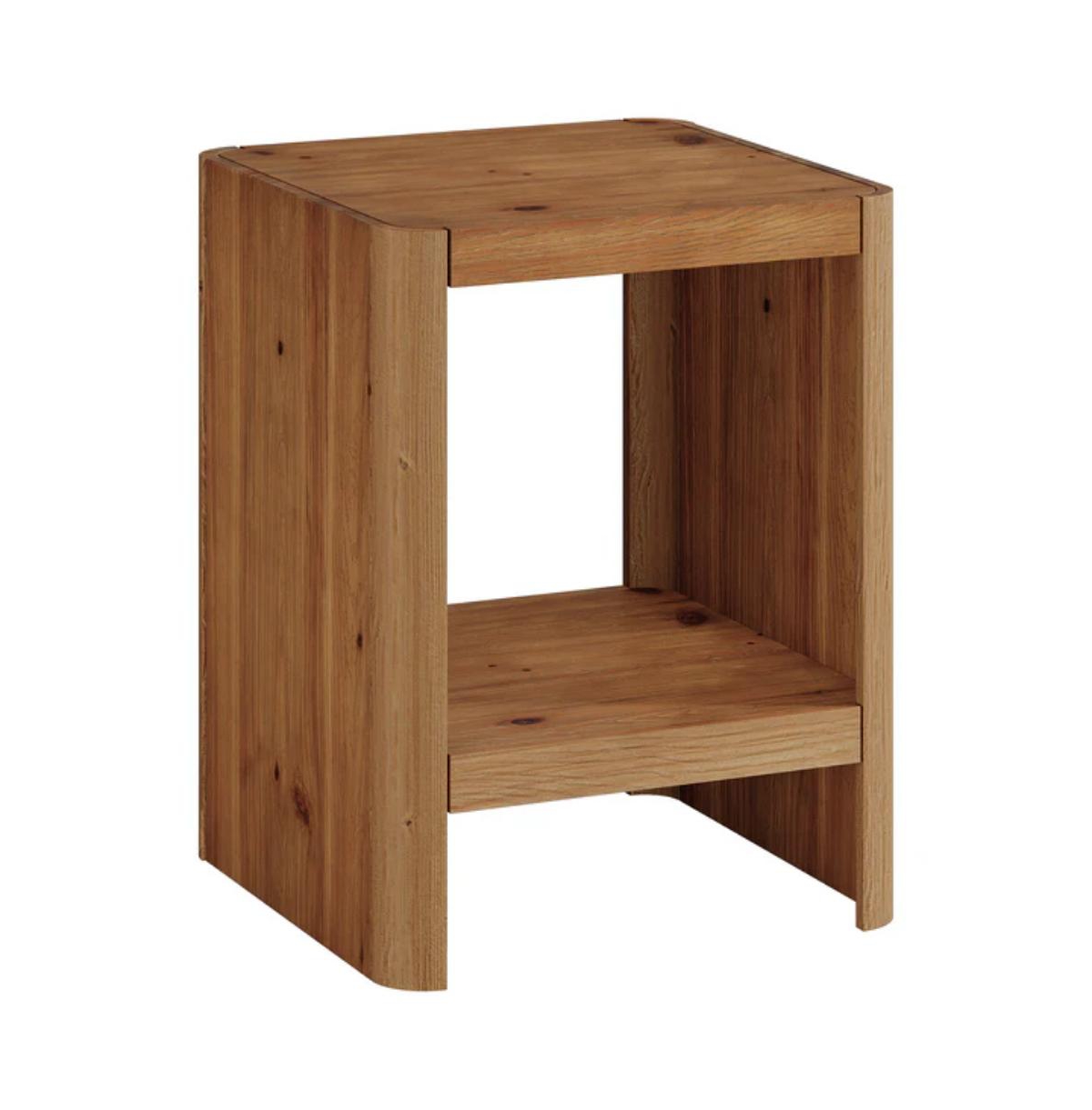 Click here for Slickblue 2-Tier Solid Wood Side Table with Rounde... prices