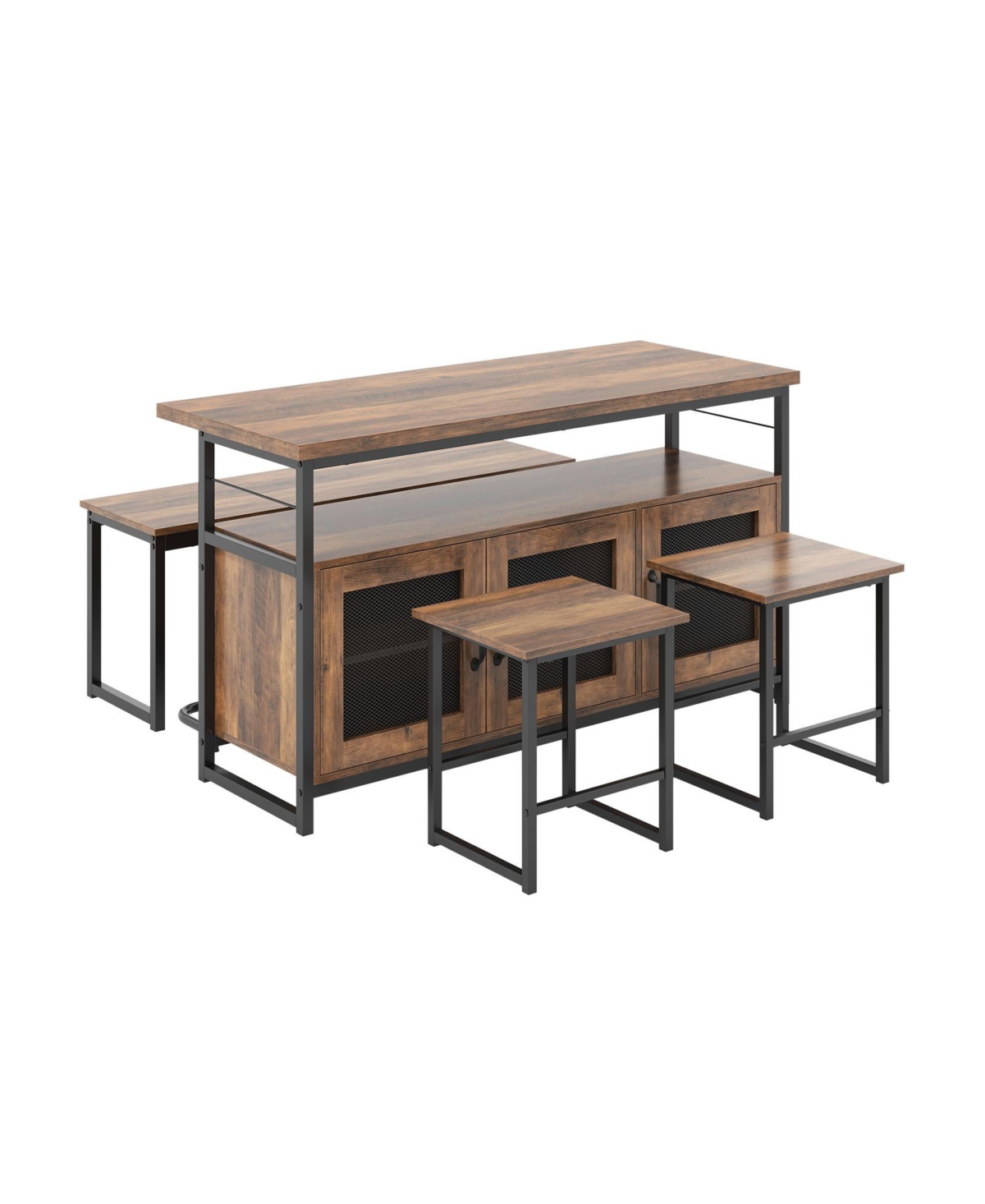 Click here for Gouun 4 Piece Kitchen Island Set with Bench and St... prices