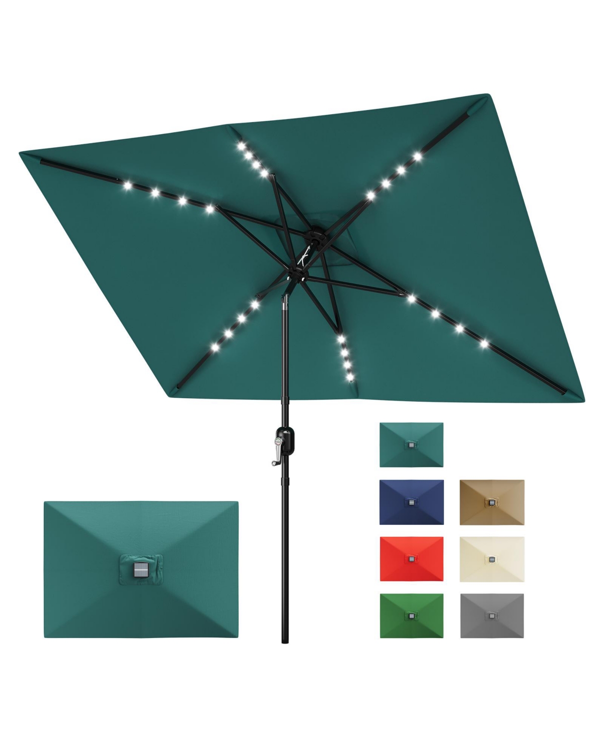Click here for Homfan 10x 6.5 solar patio umbrella with Led light... prices