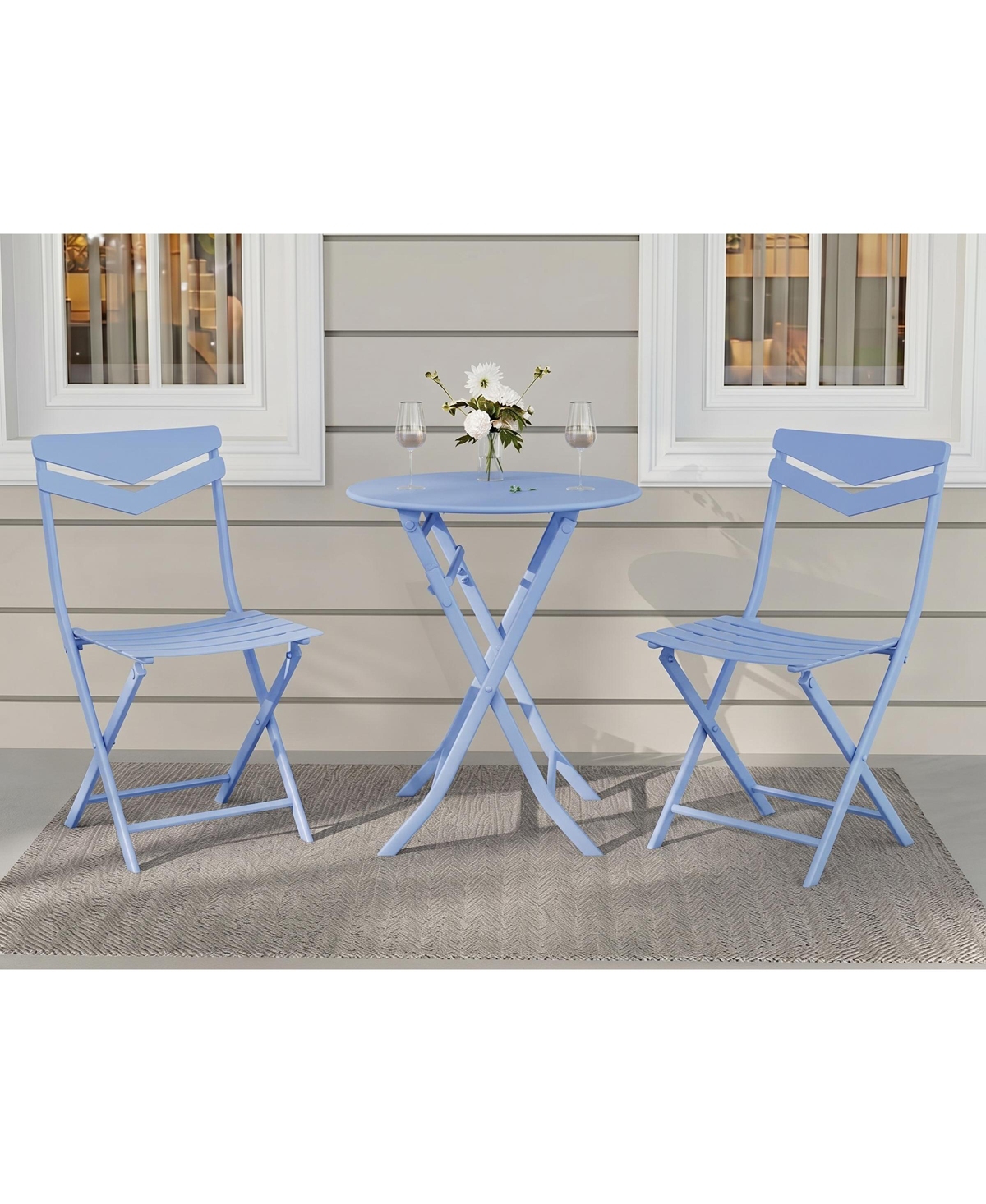 Click here for gaomon 3-Piece Folding Patio Bistro Set with Round... prices