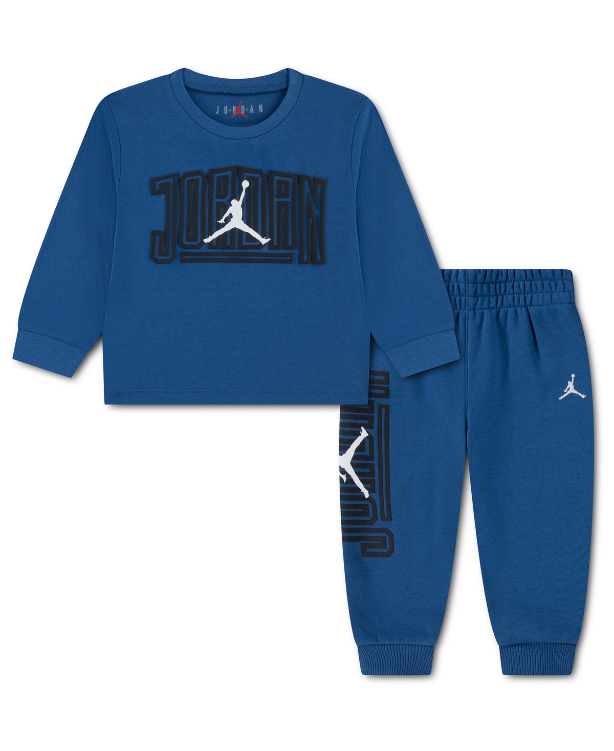 Click here for Jordan Baby Boys Logo Long-Sleeve Top and Jogger P... prices