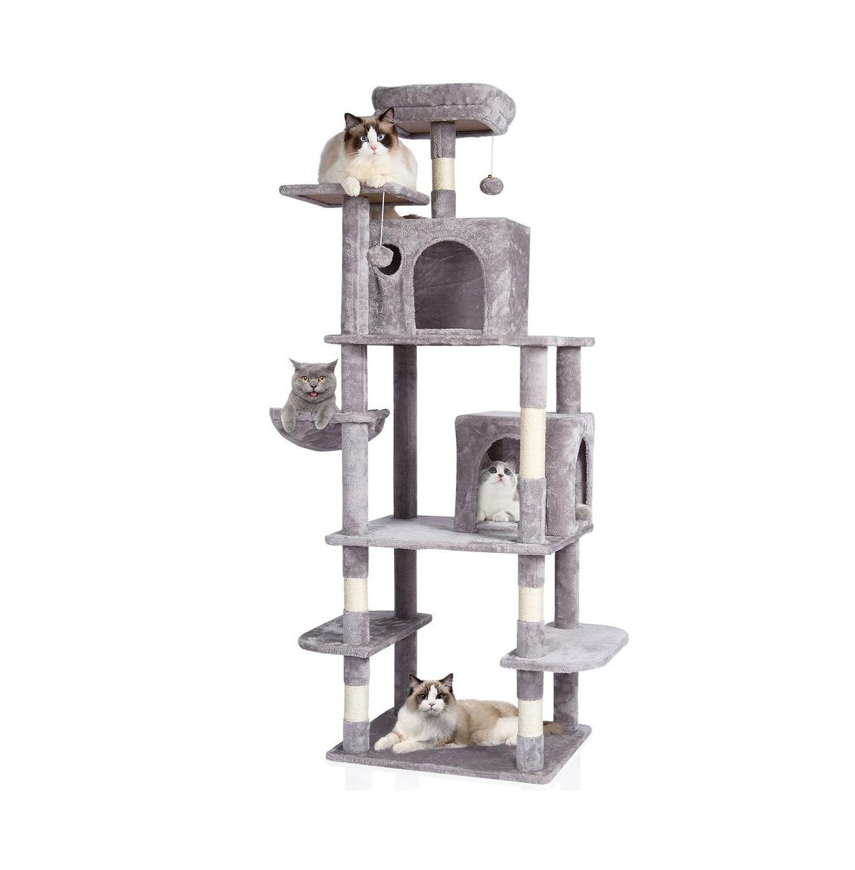 Click here for Ruie 68.5 Inch Multi Level Cat Tree with 2 Condos... prices