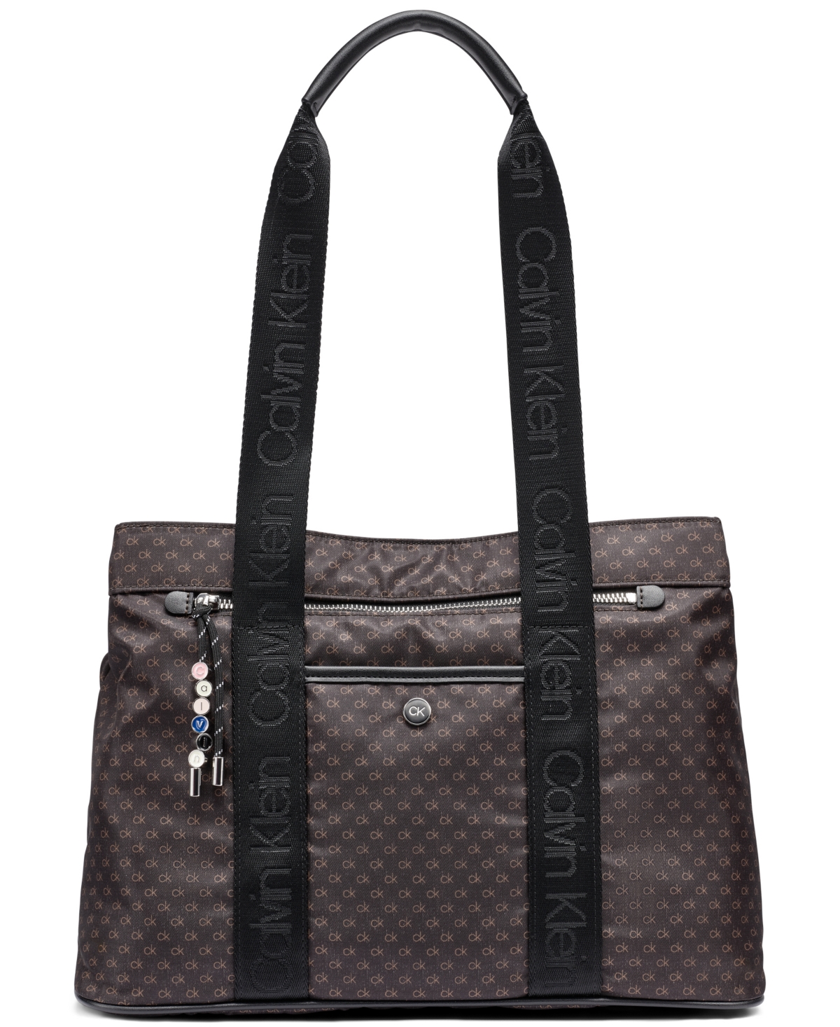 Click here for Calvin Klein Caius Magnetic Large Tote Handbag - B... prices