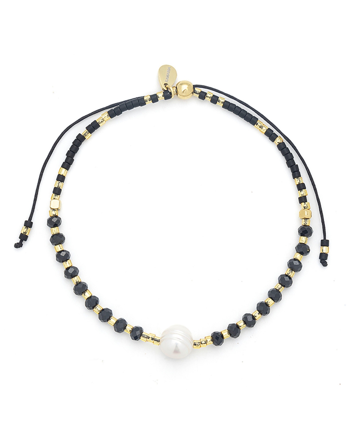 Click here for Lumira Mini Pearl Gemstone Adjustable Bracelet - B... prices