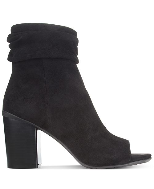 Kenneth Cole Reaction Frida Cool Slouchy Peep Toe Ankle Booties ...