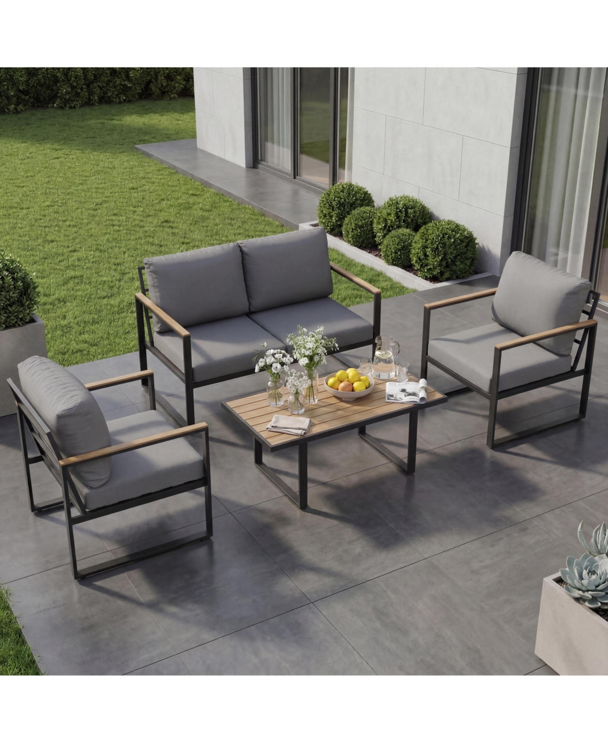 Click here for homfan Outdoor Patio Conversation Set with Coffee... prices