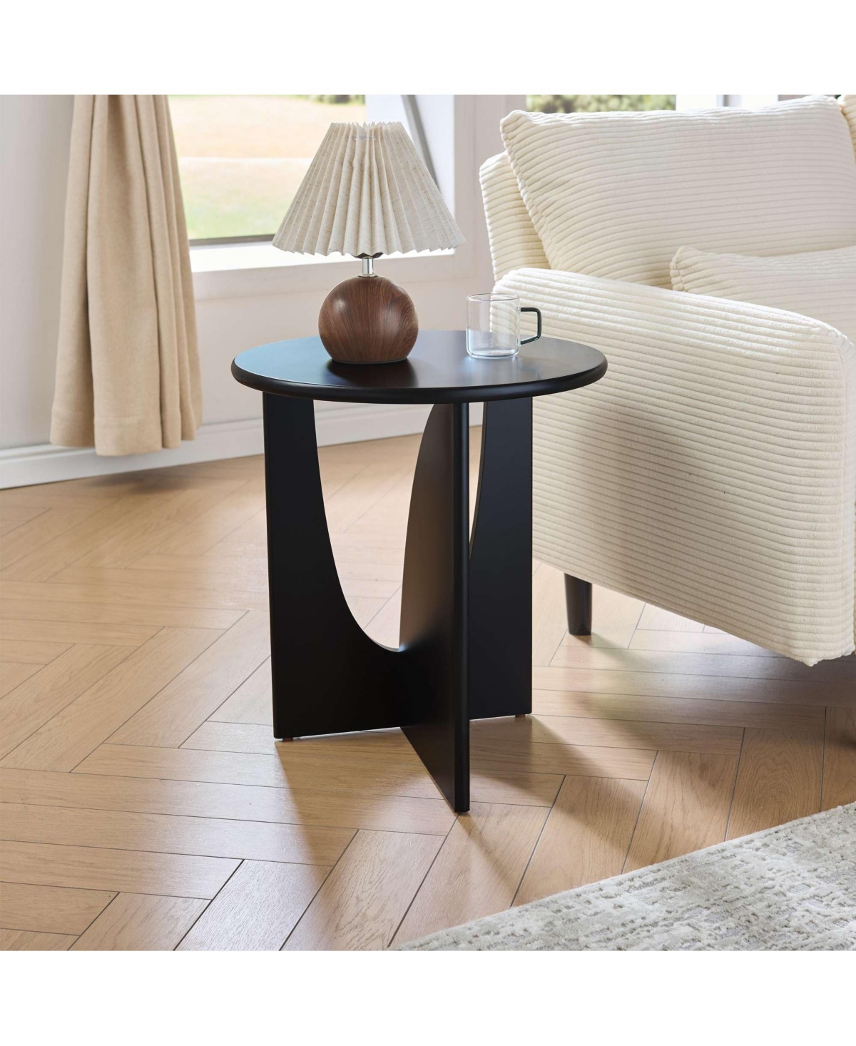 Click here for Kings Brand Furniture Round Side End Table - Woode... prices