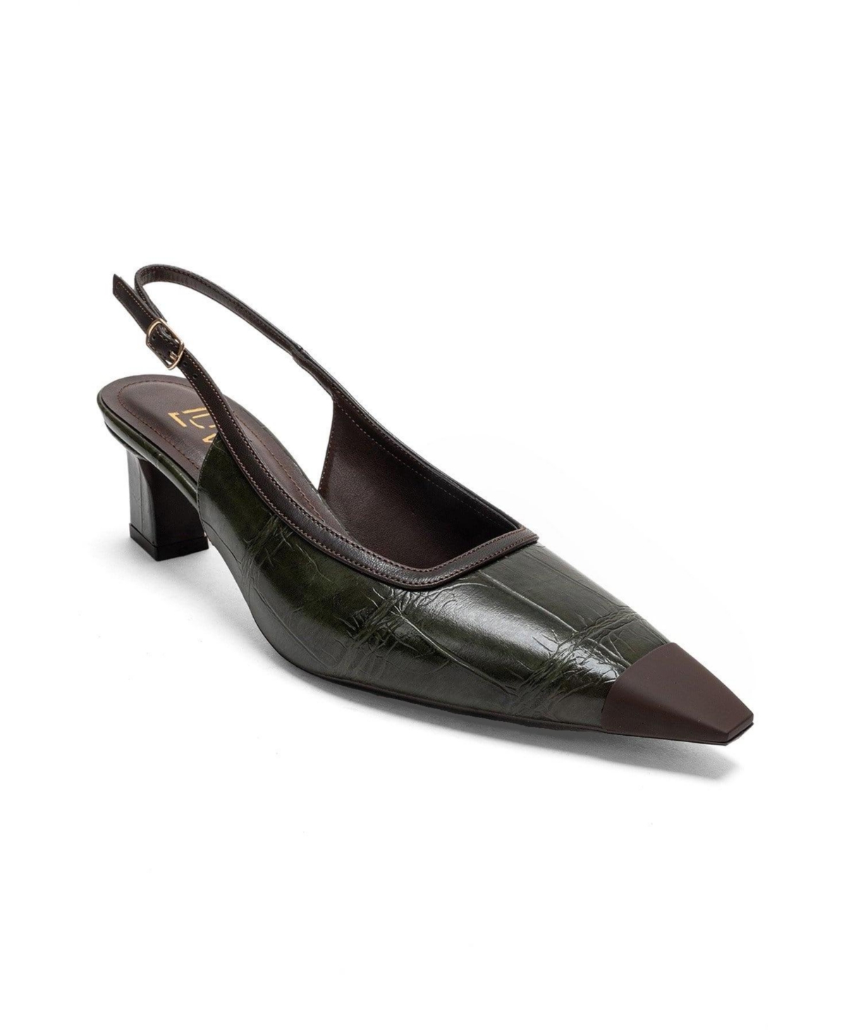 Click here for Prologue Shoes womens Hilda Block Heel Pump - Gree... prices